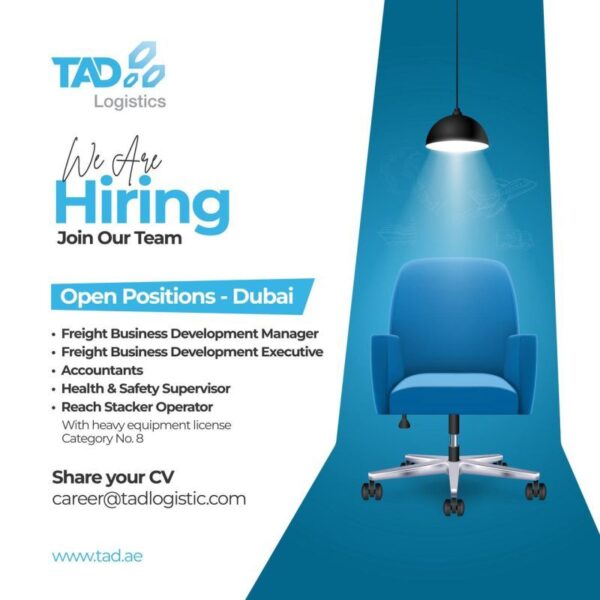 TAD Logistics Recruitments in Dubai