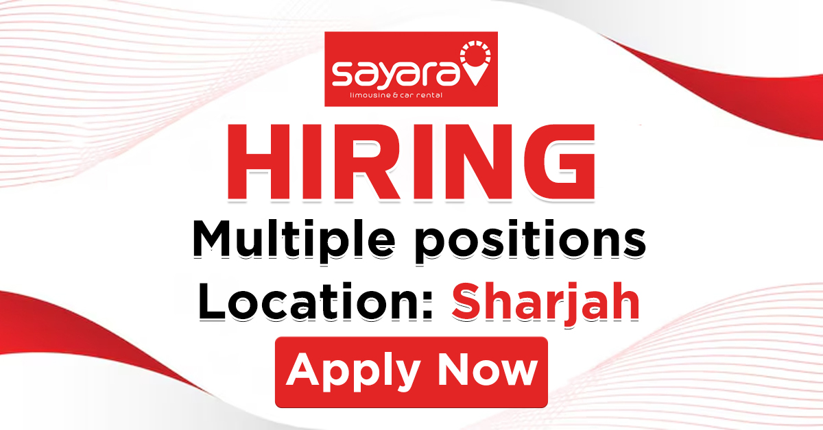 Sayara Car Rental Recruitments in Sharjah