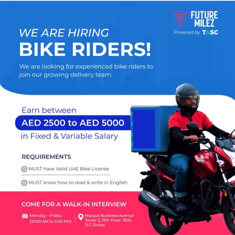 Future Milez Walk in Interview in Dubai