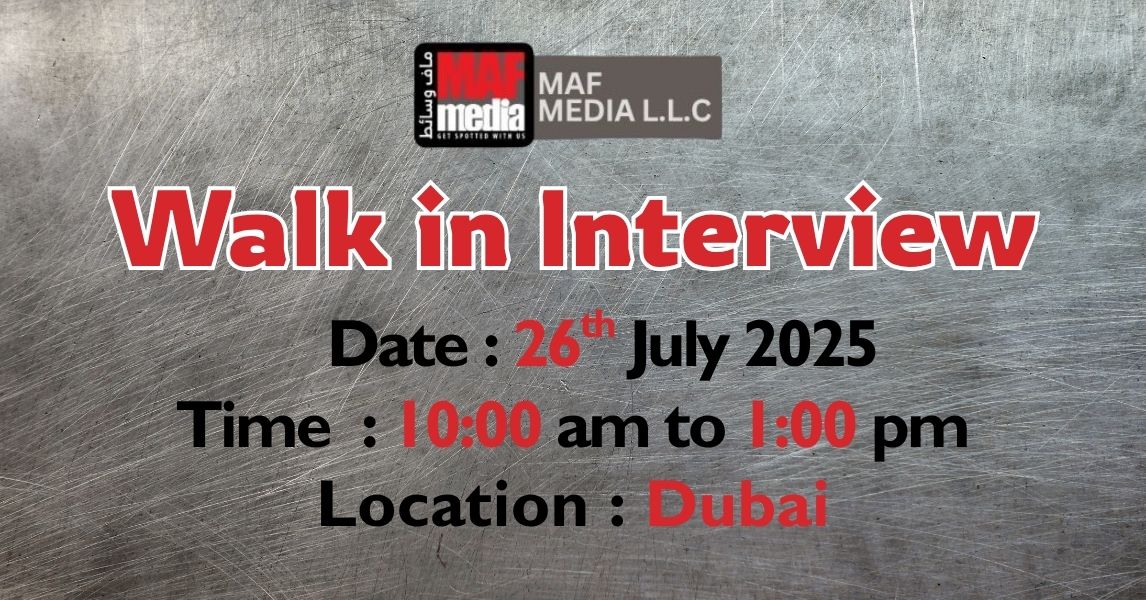 MAF Media Walk in Interview in Dubai