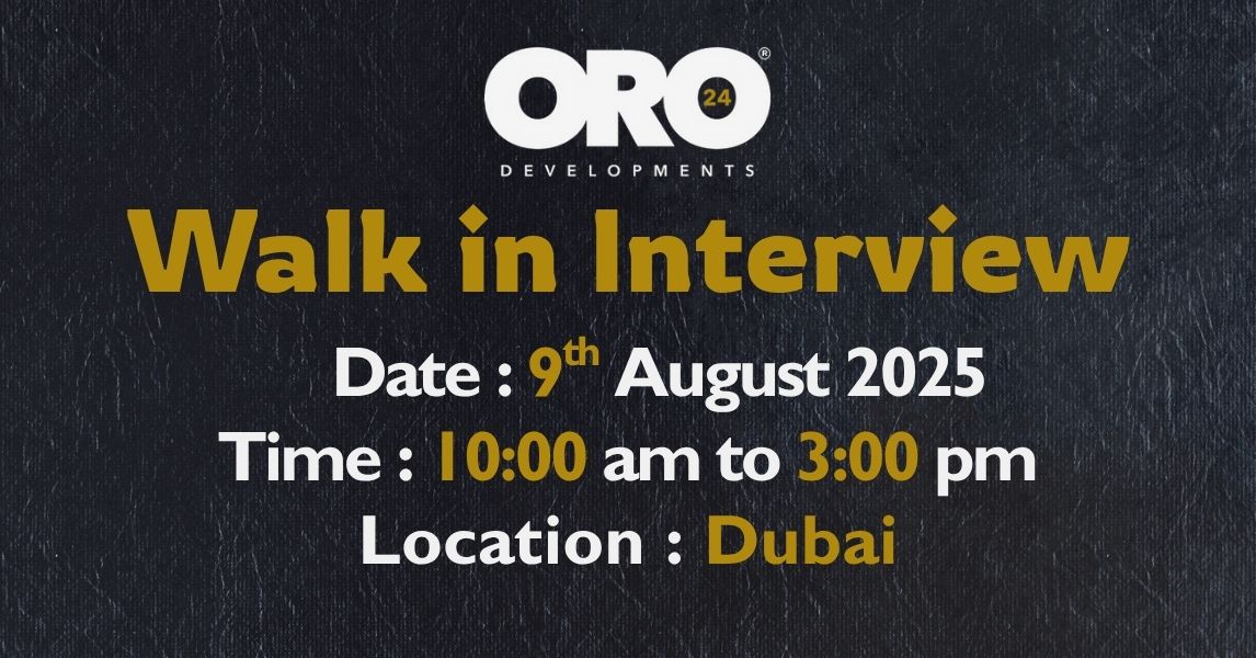 ORO24 Developments Walk in Interview in Dubai