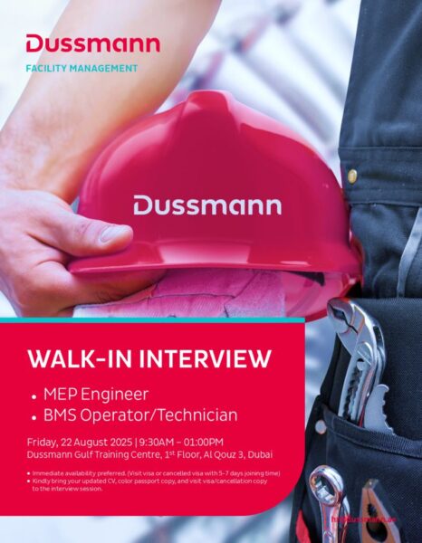 Dussmann Gulf Walk in Interview in Dubai
