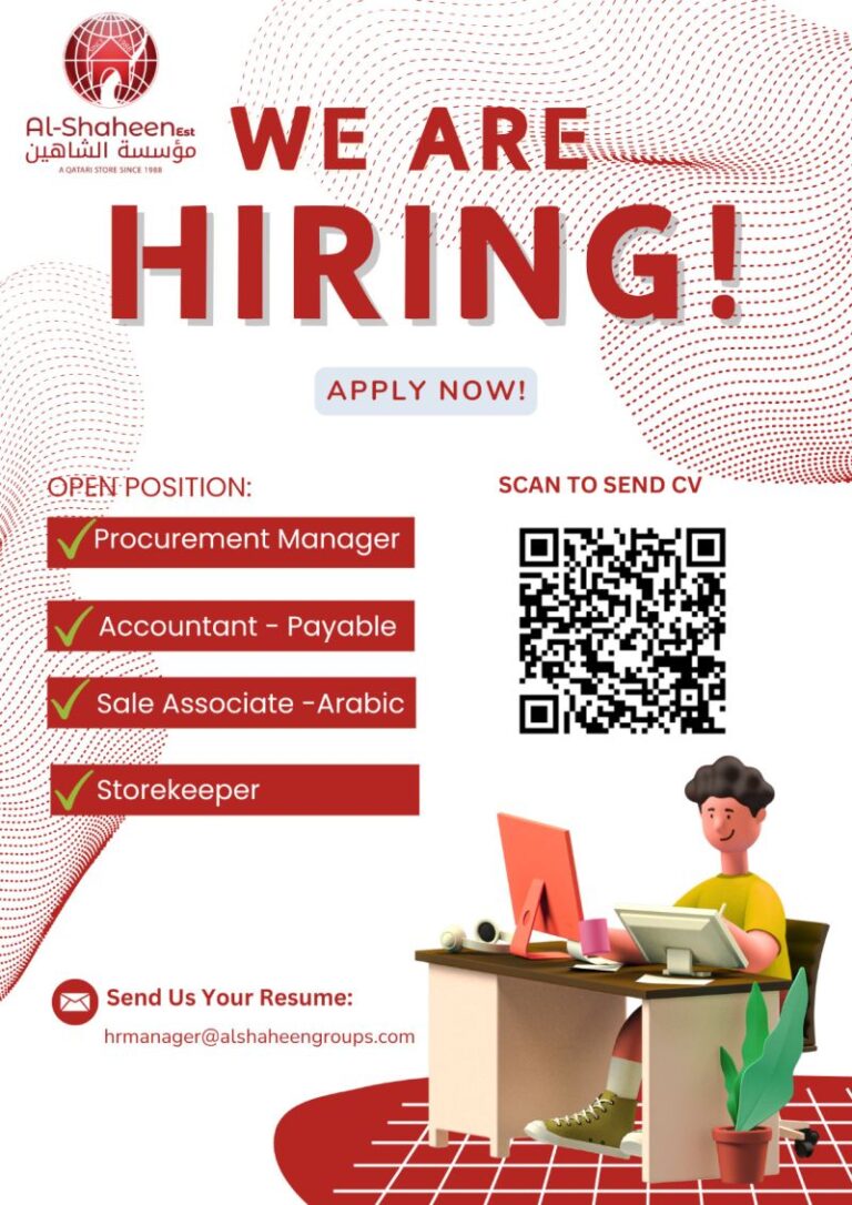 Al-Shaheen Est Recruitment in Qatar