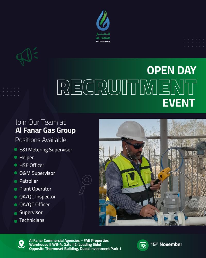 Alfanar Open Day Recruitment in Dubai