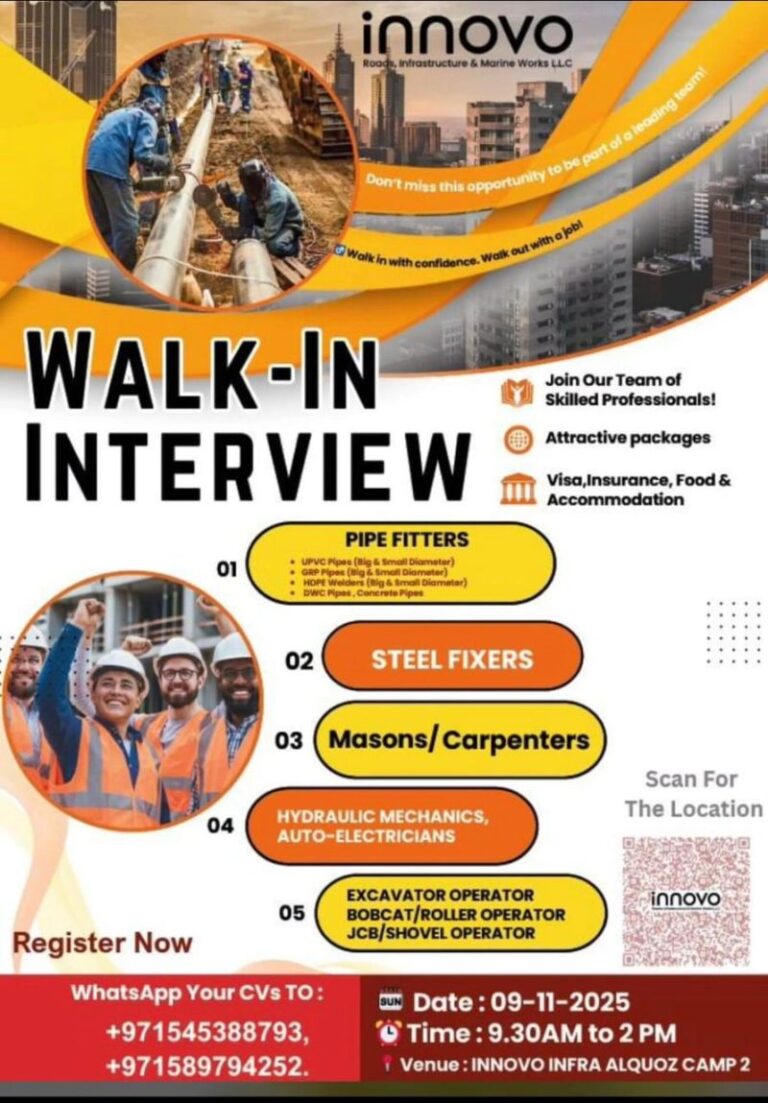 Innovo Group Walk in Interview in Dubai