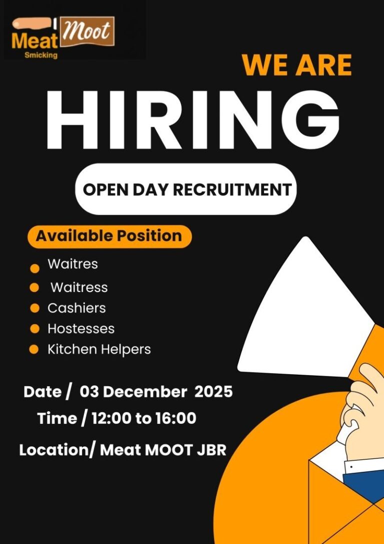 Meat Moot UAE Open Day Recruitment in Dubai