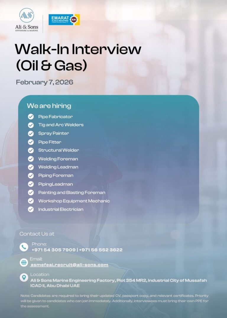 Latest Ali & Sons Walk in Interview in Abu Dhabi 2026 Opportunity