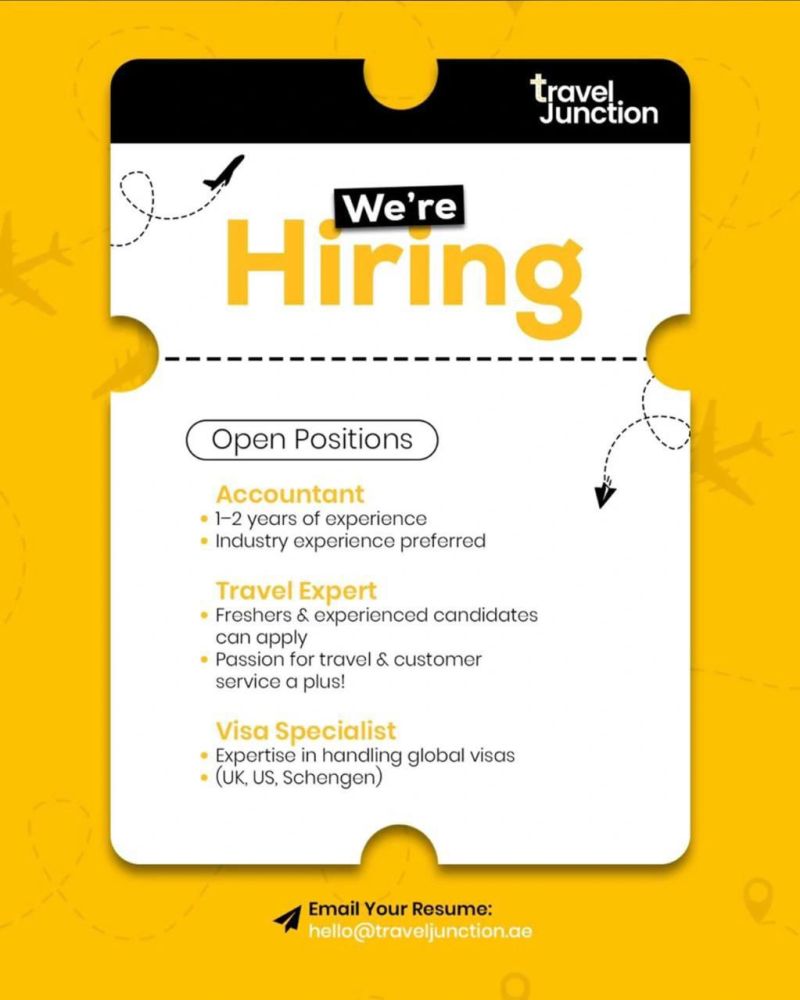 Travel Junction Recruitment in Dubai