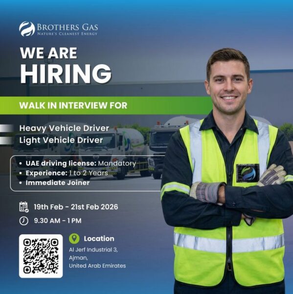 Brothers Gas Walk in Interview in Ajman May 2026