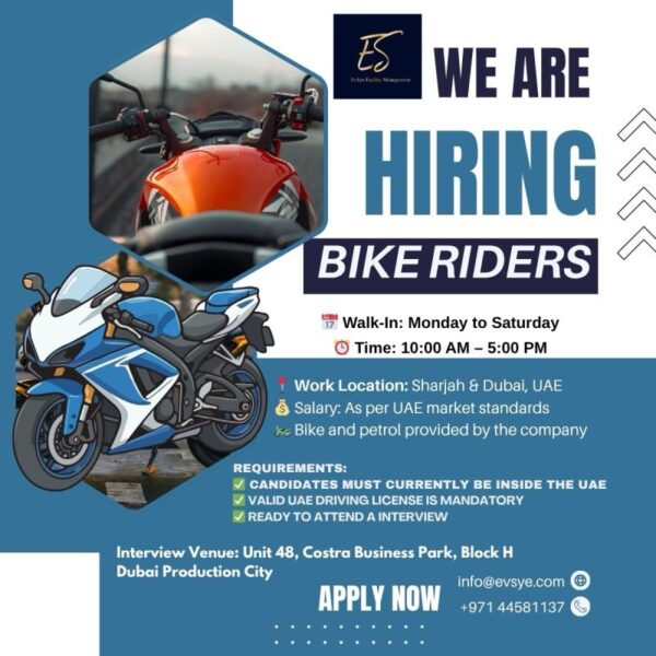 EvSye Facility Walk in Interview in Dubai June 2026