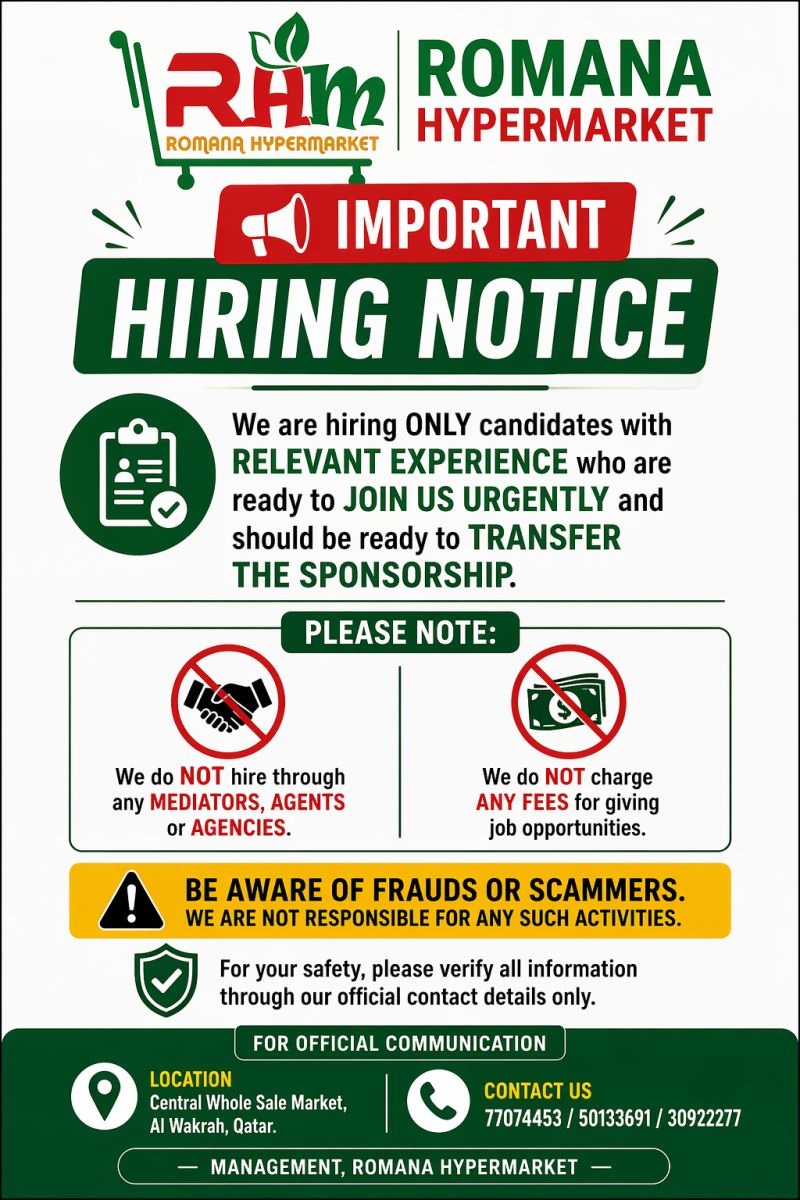 Romana Hypermarket Walk in Interview in Qatar