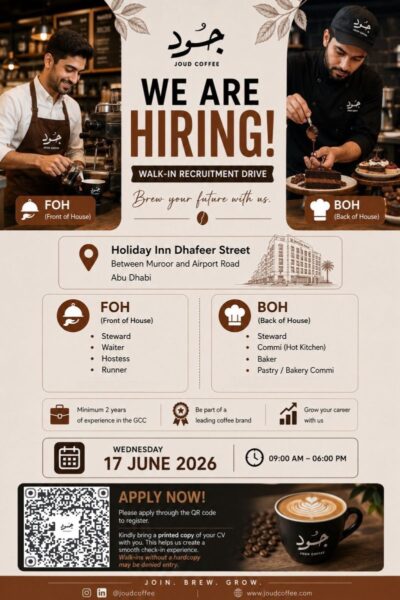 Joud Coffee Walk in Interview in Abu Dhabi June 2026